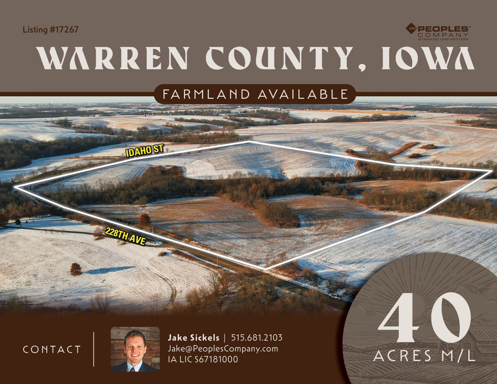 Listing #17267 - 40.00 acres in IA | Peoples Company